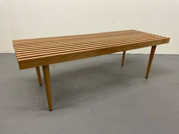 Oak Slat Bench – Seattle Furniture Company